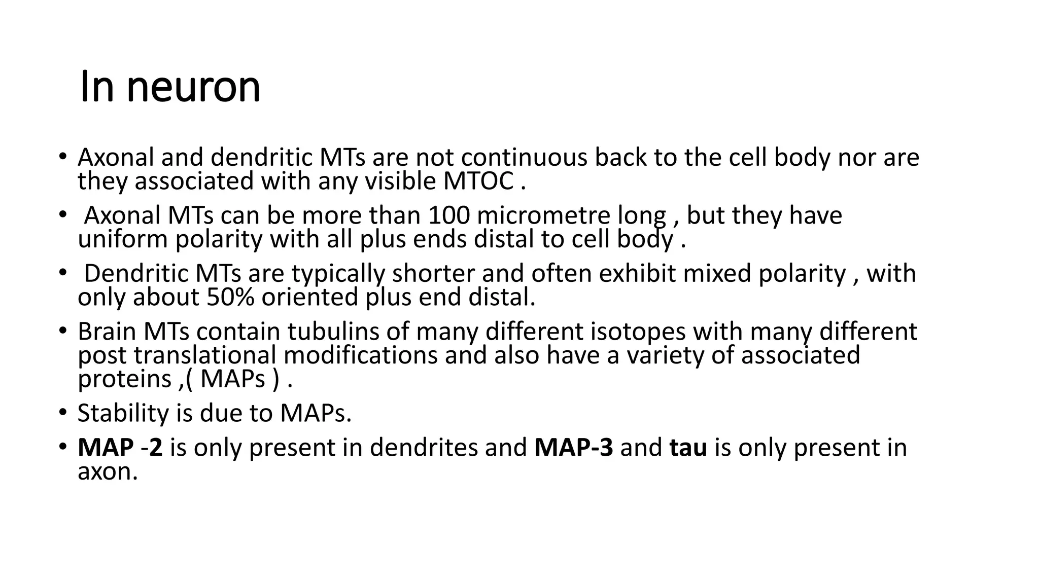 The Cytoskeleton of the neurons and glia | PPTX
