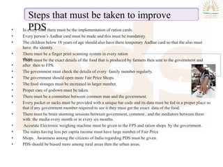 RITURAJ-PDS and thier uses and awarness t | PPTX