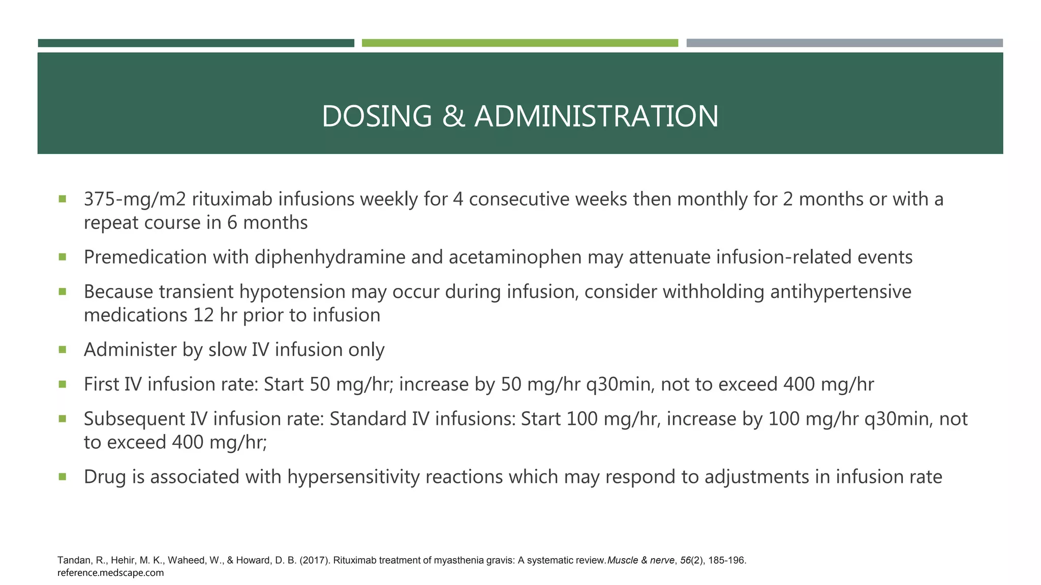 Rituximab in Treatment-Refractory Myasthenia Gravis | PPTX