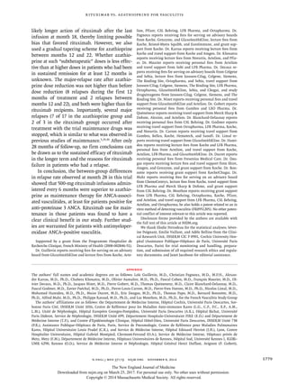 Rituximab MAINTAININCE in vasculitis | PDF | Blood Disorders | Diseases ...