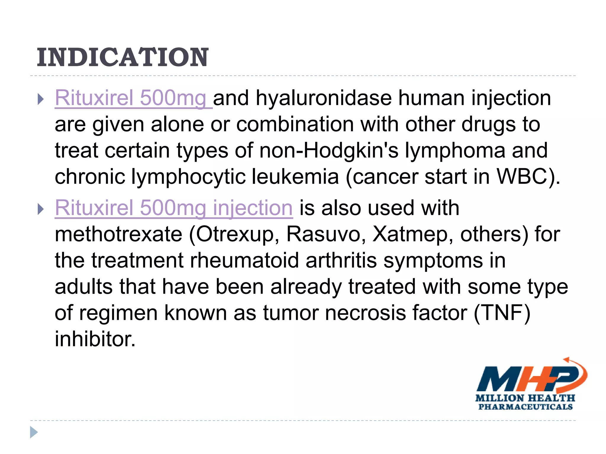 Rituxirel 500mg injection | PPTX