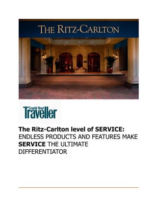 Ritz-Carlton Level of Service - Produced by Symbio Agency | PDF