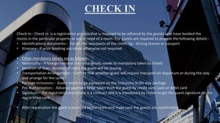 Knowledge Management-Standard Check In Procedure | PPT