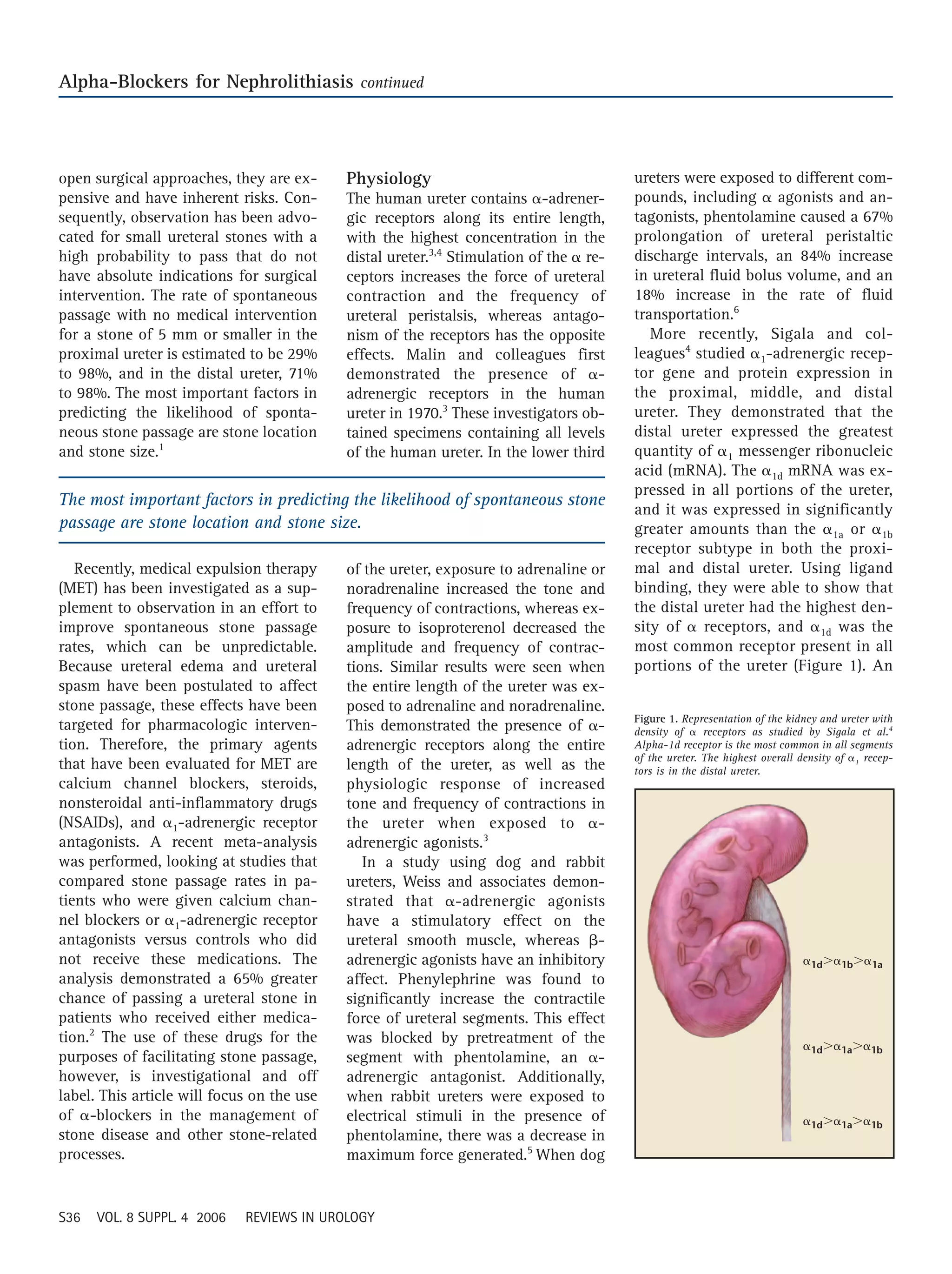 The Use of Alpha-Blockers for the treatment of Nephrolithiasis | PDF