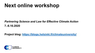 Riuttanen, Laura: Learning multidisciplinary climate change ...