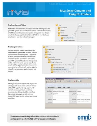 Riva CRM Integration for Exchange | PDF