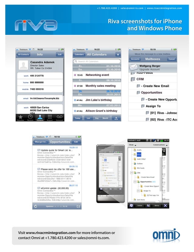 Riva CRM Integration for Exchange | PDF