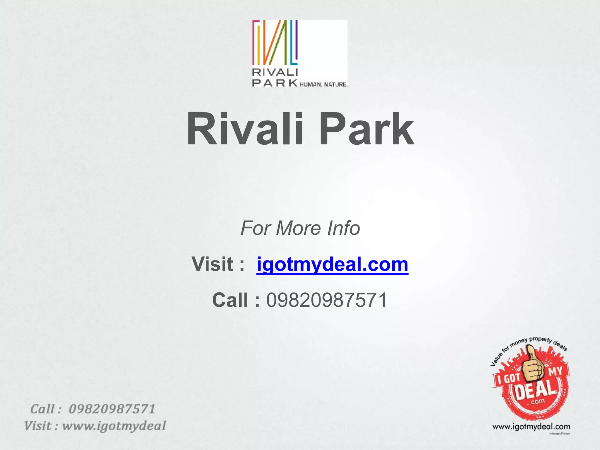Rivali Park @ 9820987571 | PPTX