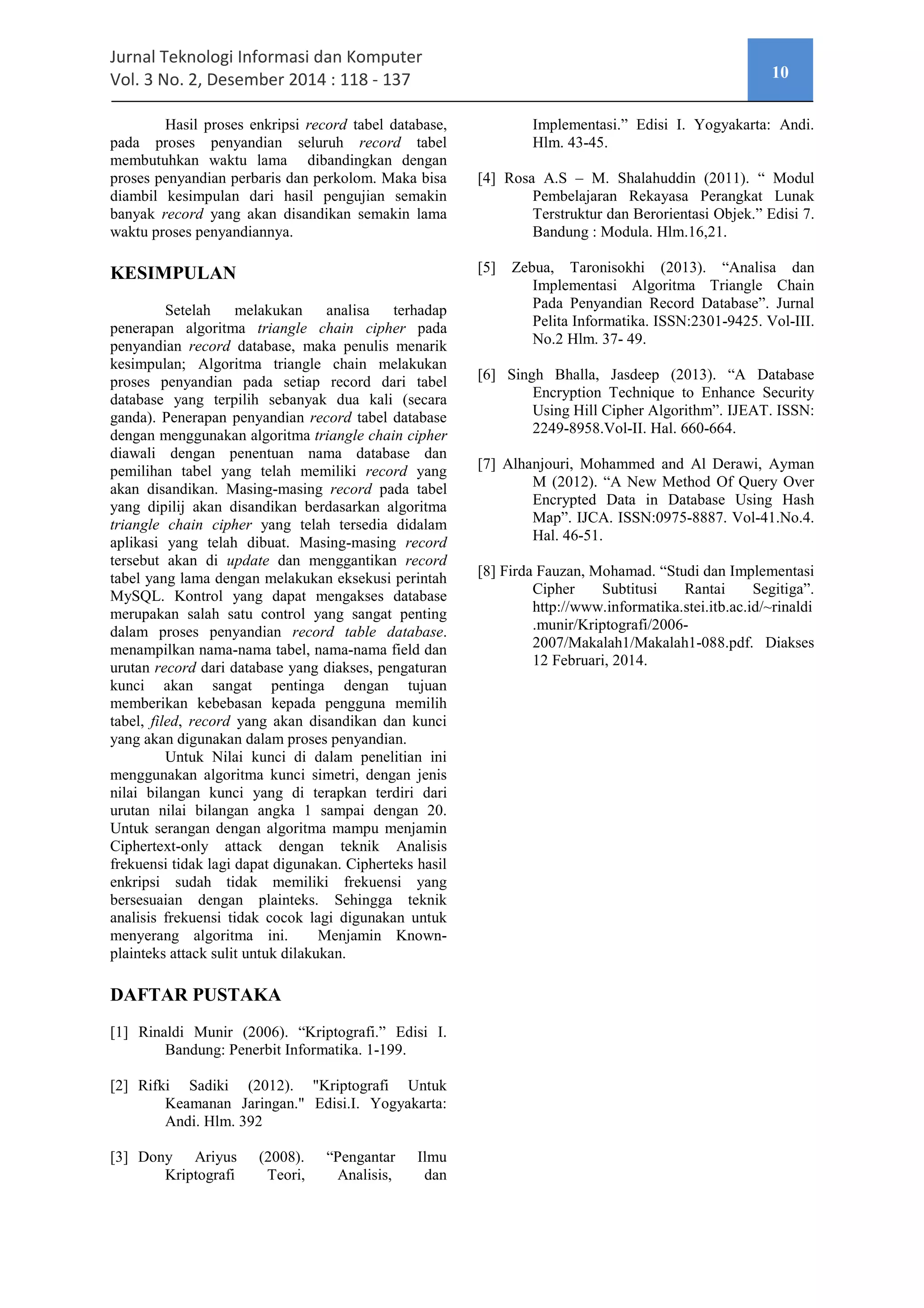 ANALISIS DAN PERANCANGAN SISTEM YANG MENERAPKAN ALGORITMA TRIANGLE ...