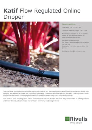 Dau tuoi nho giot co bu ap Rivulis katif - Israel | PDF