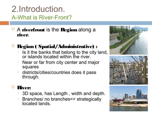 River front development principles - draft | PPT | Developmental Sites ...