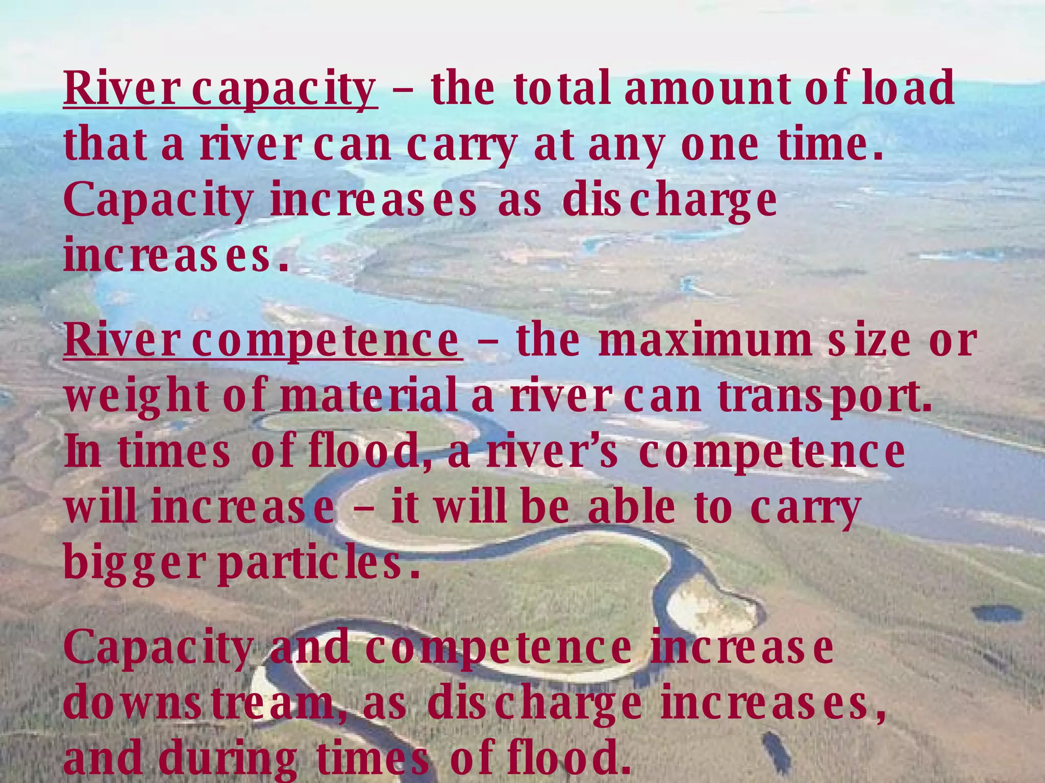 River Transportation and the Hjulstrom Curve | PPT