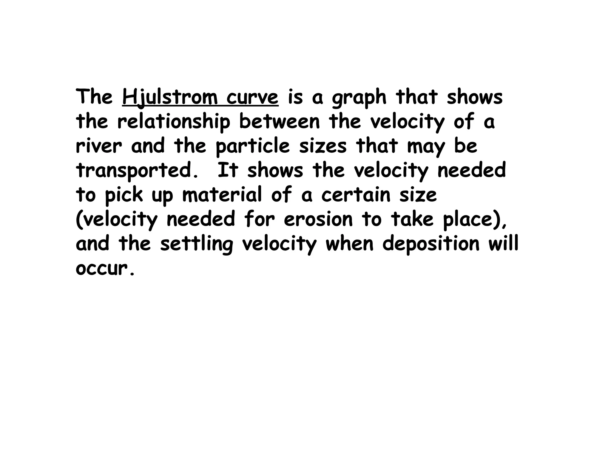 River Transportation & Hjulstrom Curve | PPT