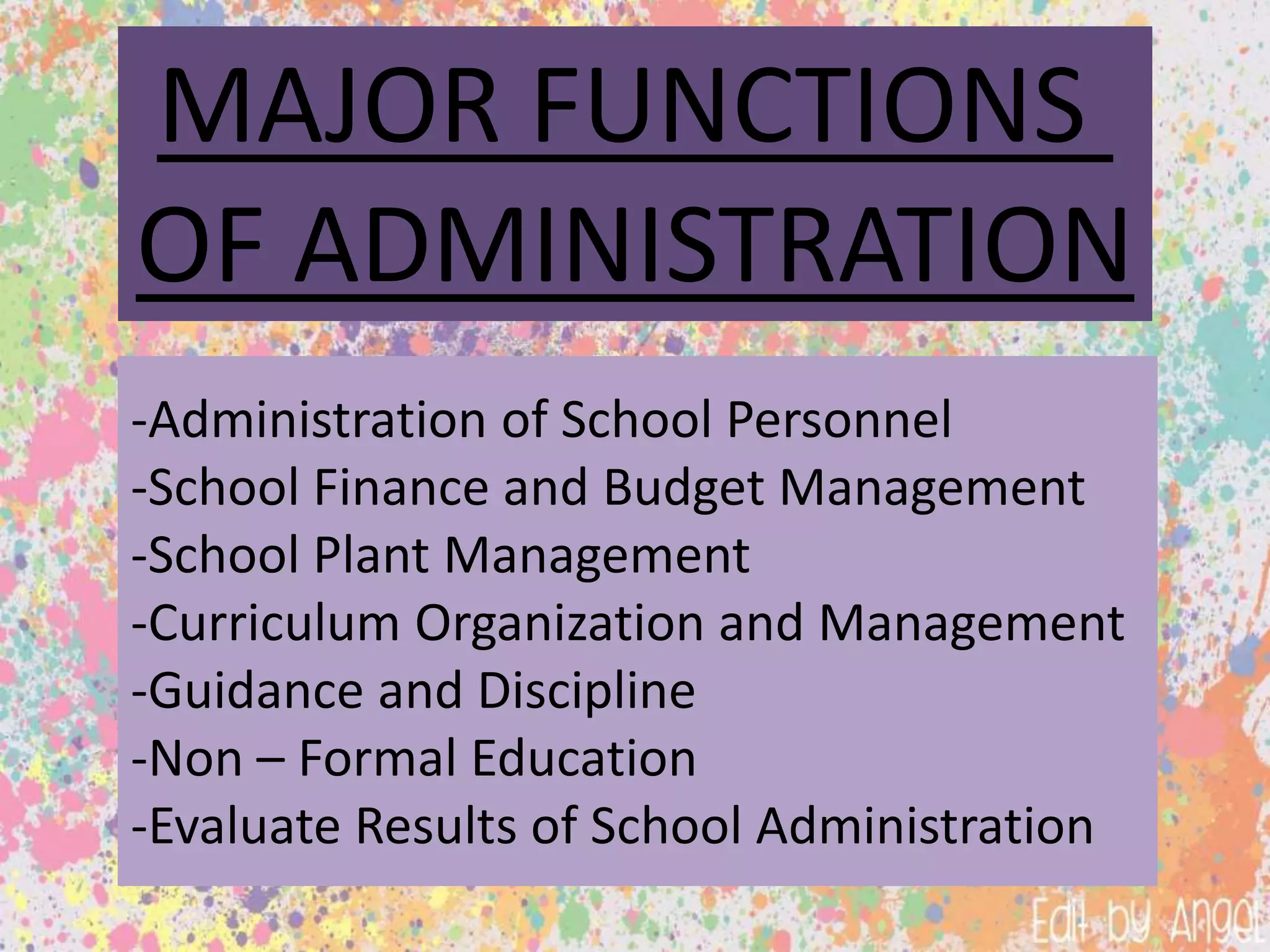 The Meaning and Scope of School Administration and Supervision | PPTX