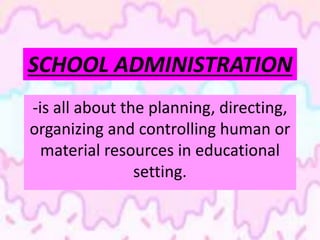 The Meaning and Scope of School Administration and Supervision | PPTX