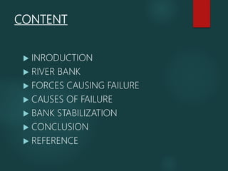 River bank retreat and failure | PPTX | Geography | Science