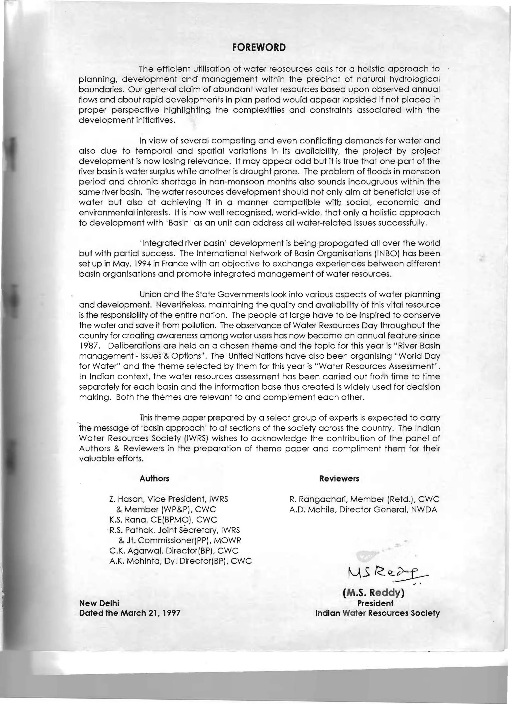 RIVER BASIN MANAGEMENT 1997 | PDF