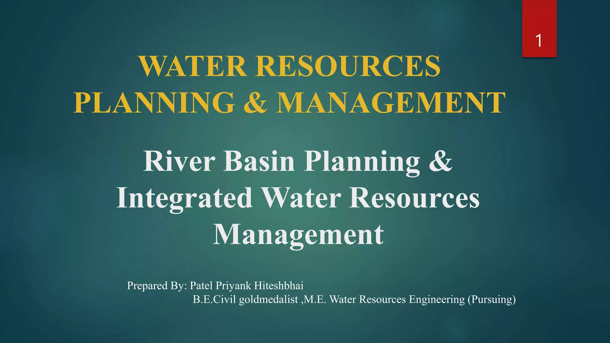 River basin planning and IWRM.pptx