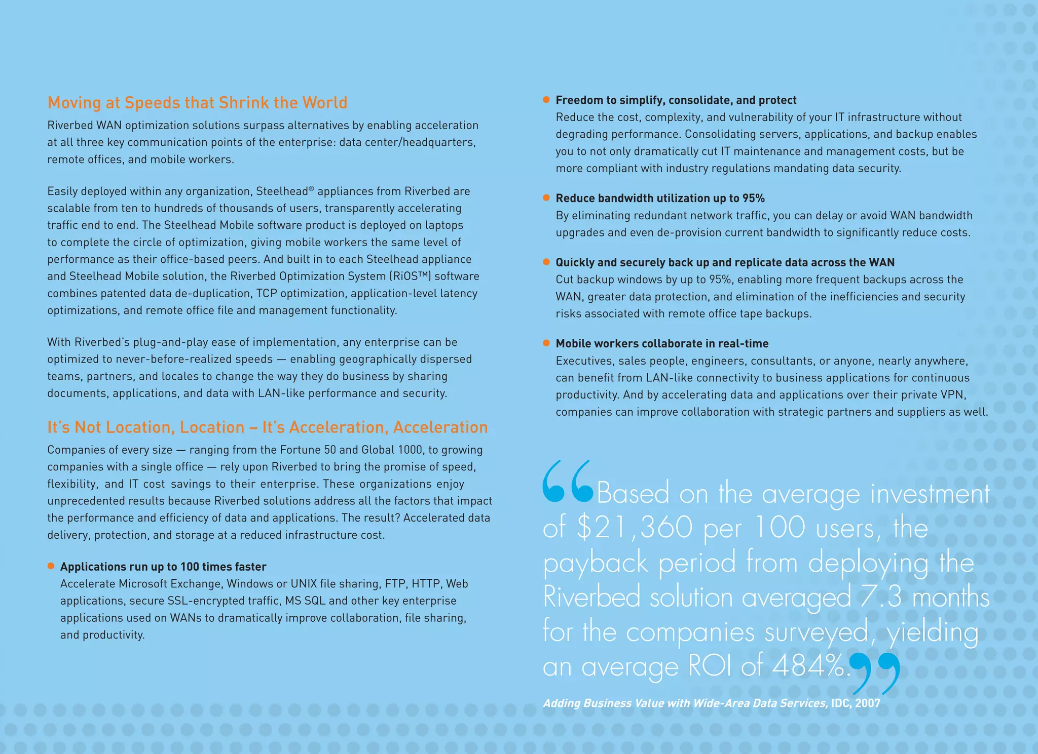 Riverbed corporate brochure | PDF