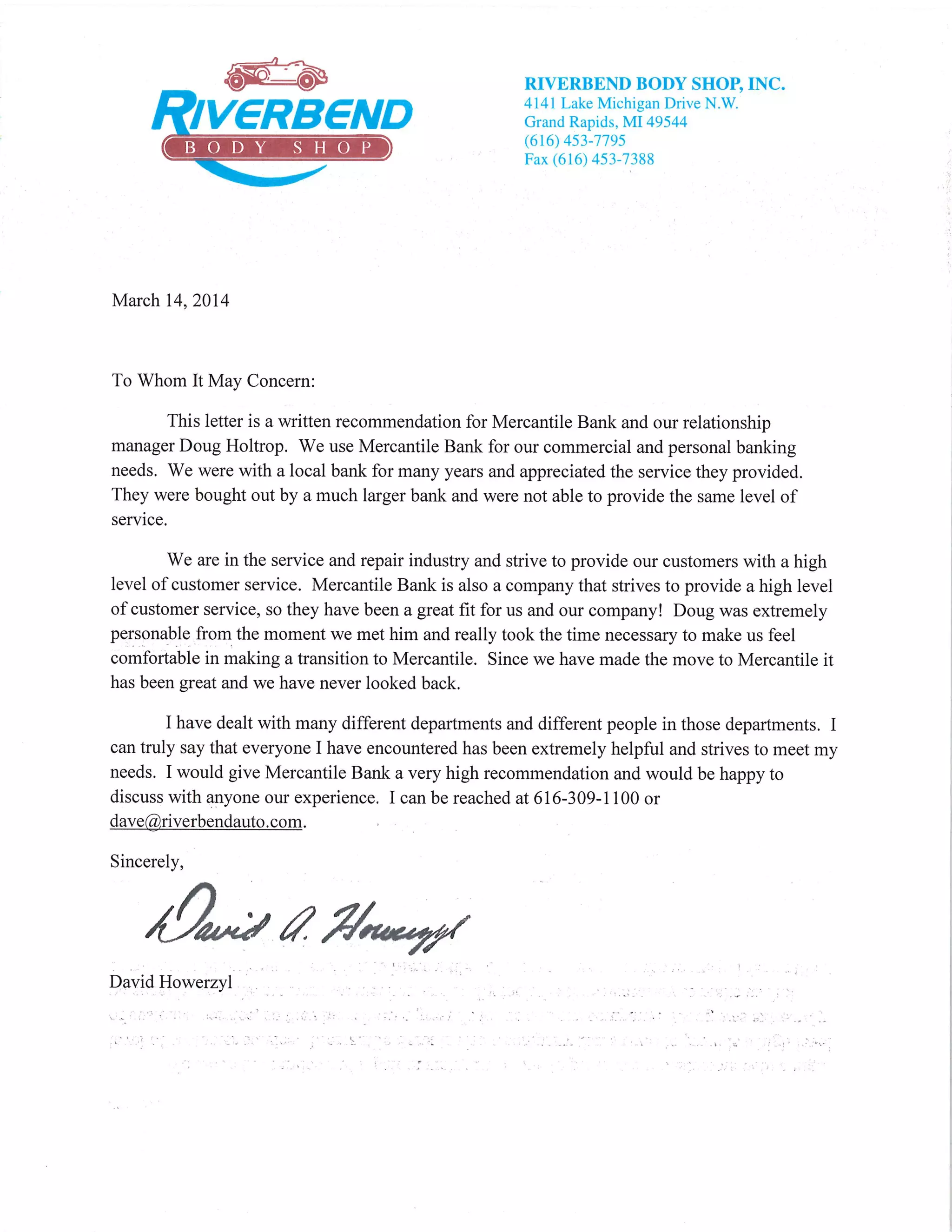 Riverbend body - Letter of Recommendation | PDF