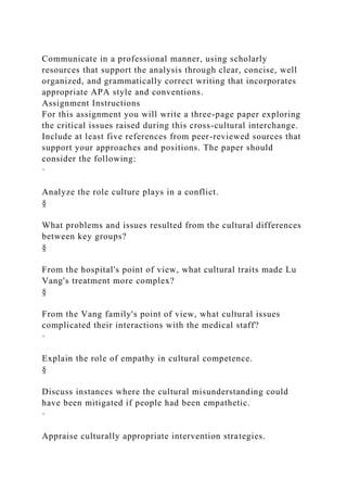 Riverbend City - A Case Study in Multicultural Empathy.Overview.docx