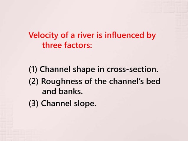 CAMBRIDGE GEOGRAPHY AS - HYDROLOGY AND FLUVIAL GEOMORPHOLOGY: 1.3 RIVER ...