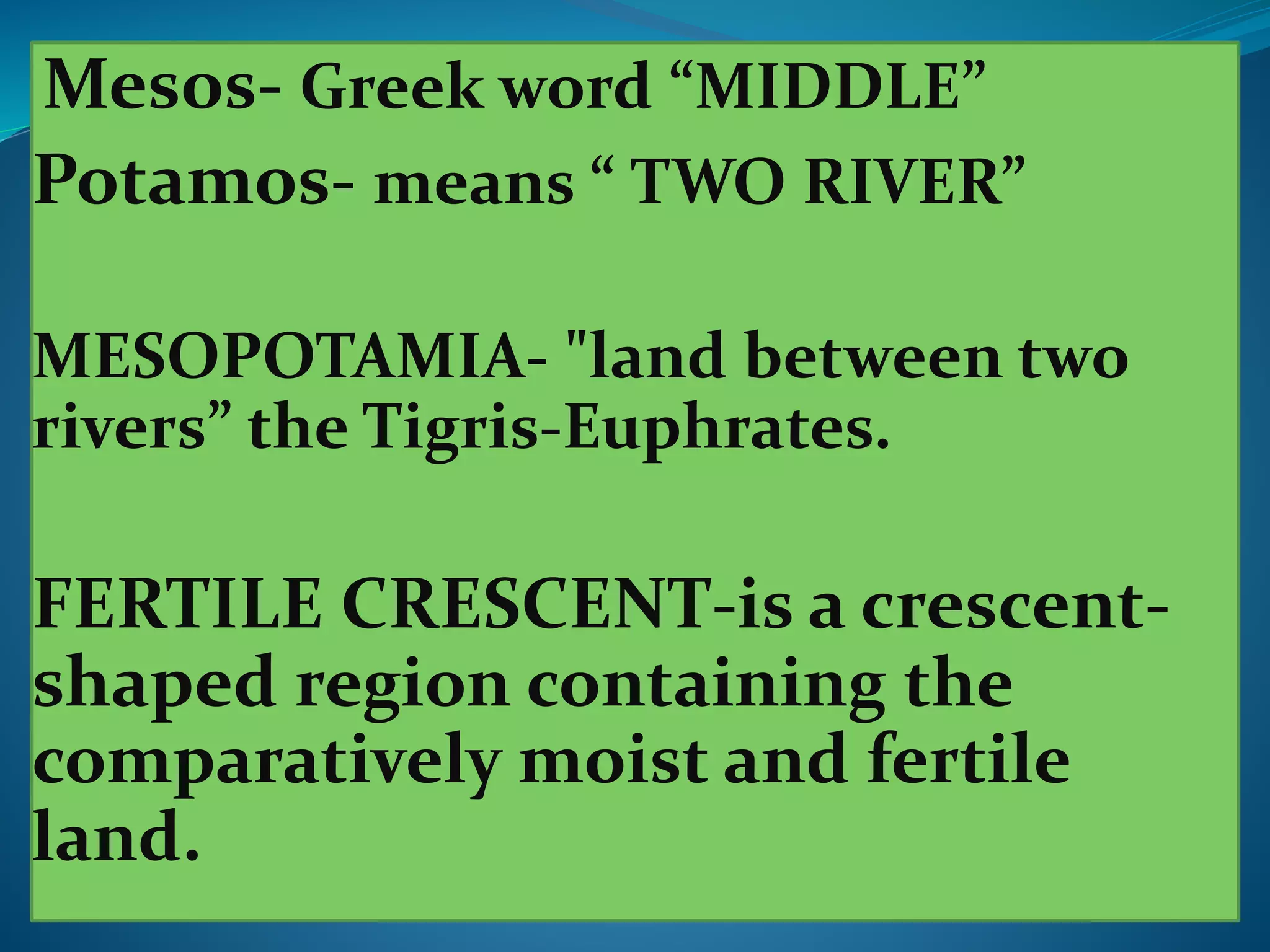 River civilization in Mesopotamia | PPTX