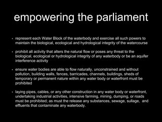 River conservation and Water Security Act | PPTX