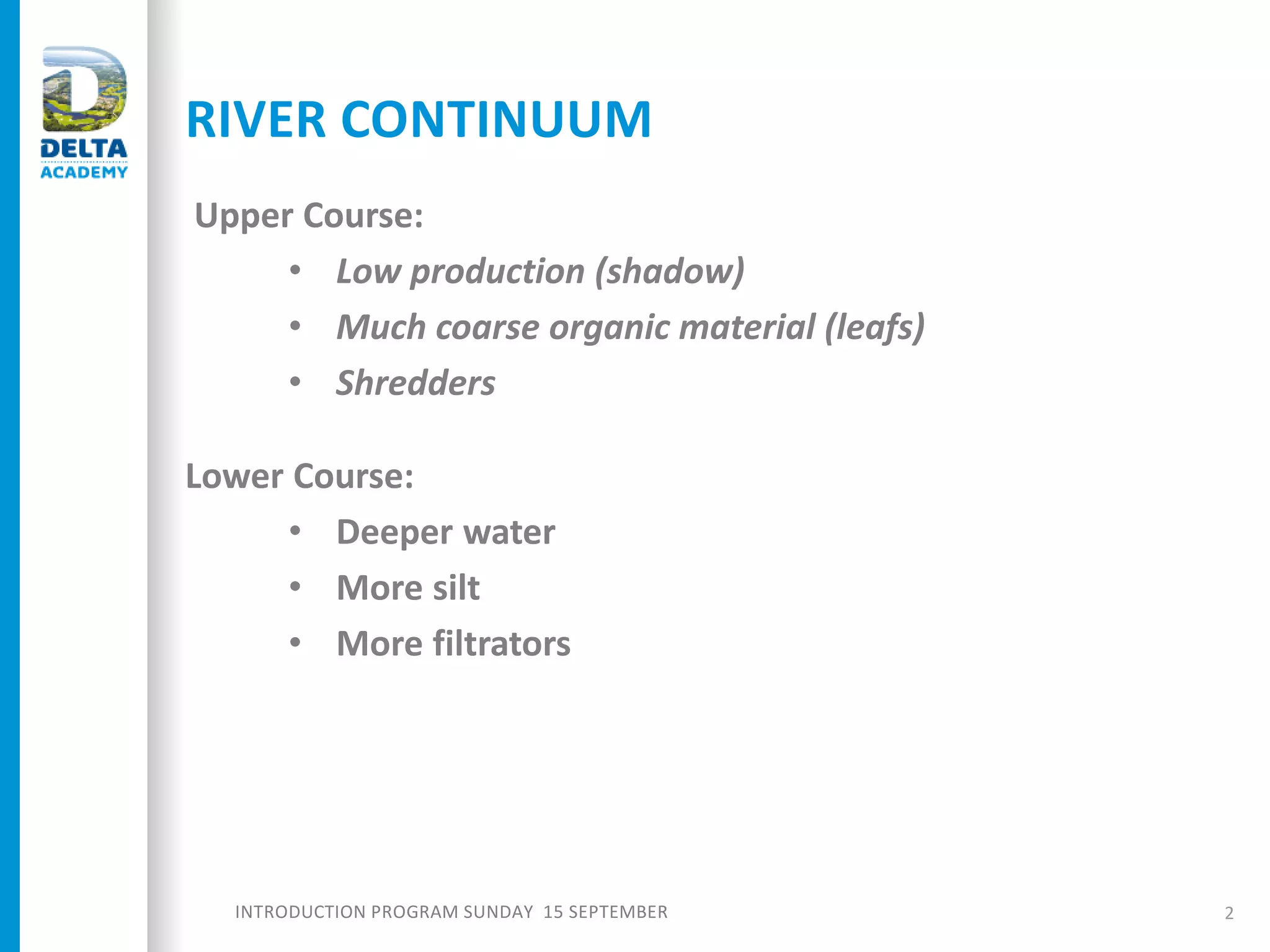 River continuum concept and measurement sunday 15 september | PDF