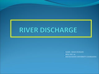 River discharge | PPT