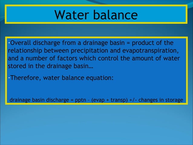 River discharge | PPT | Geology | Science