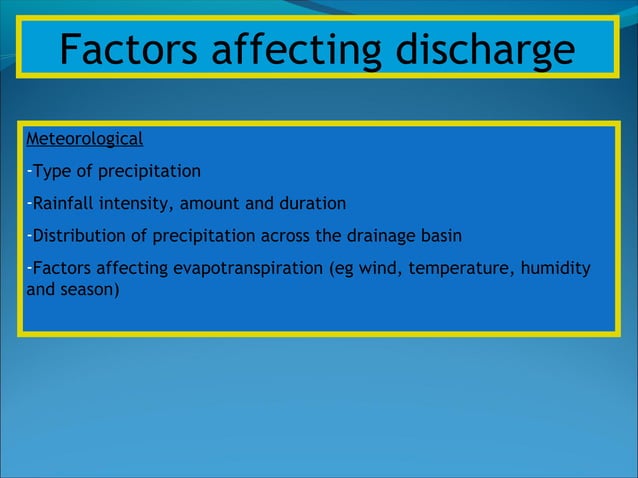 River discharge | PPT | Geology | Science