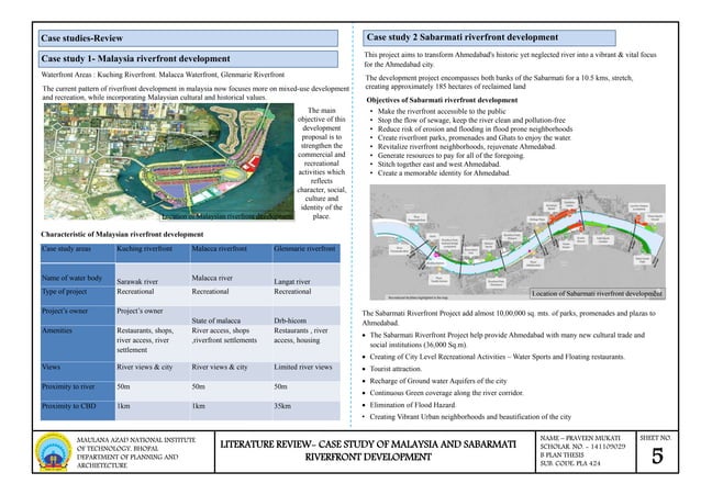 Riverfront development Case study Hoshangabad Thesis | PPT