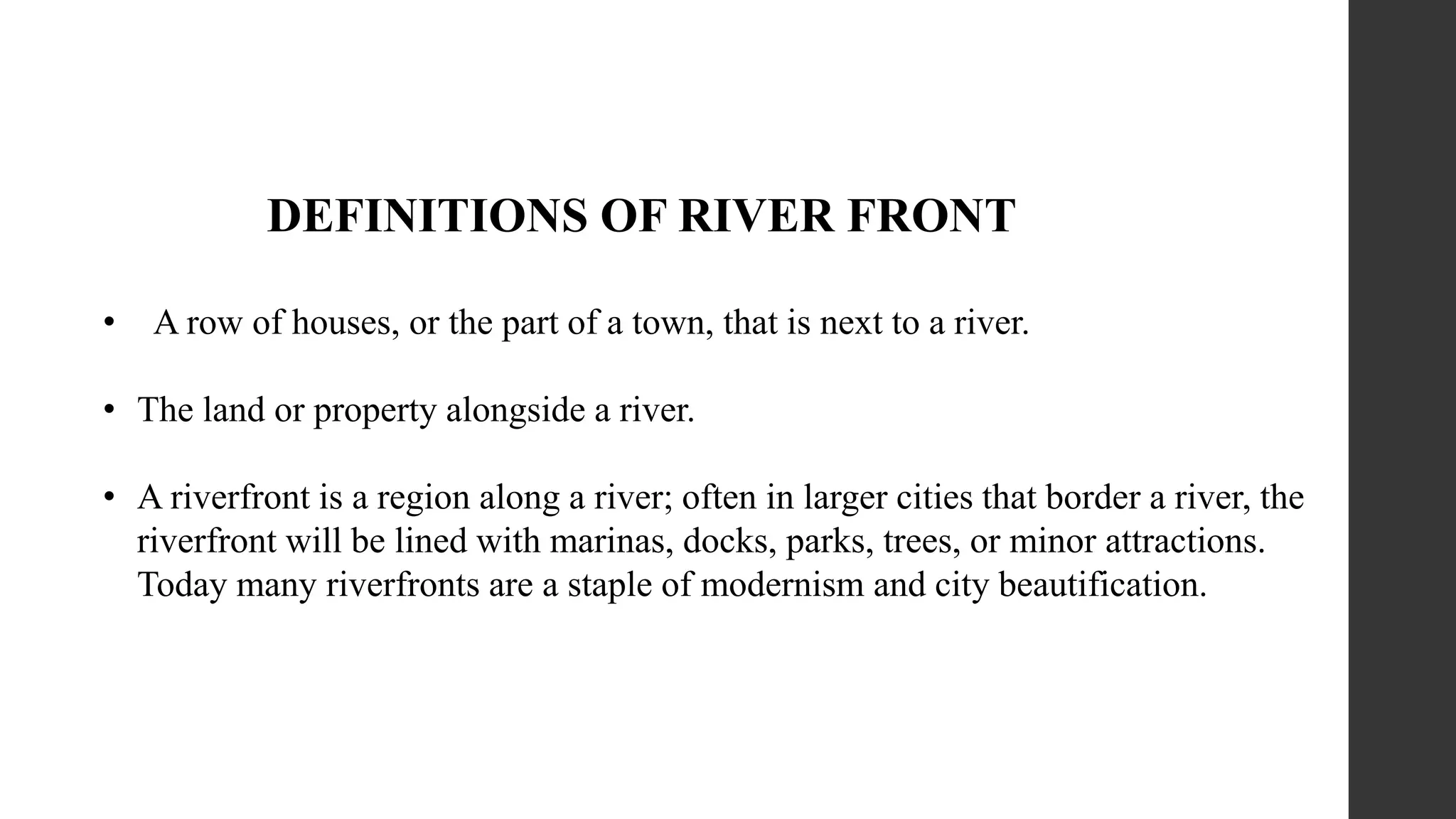River front development | PPTX
