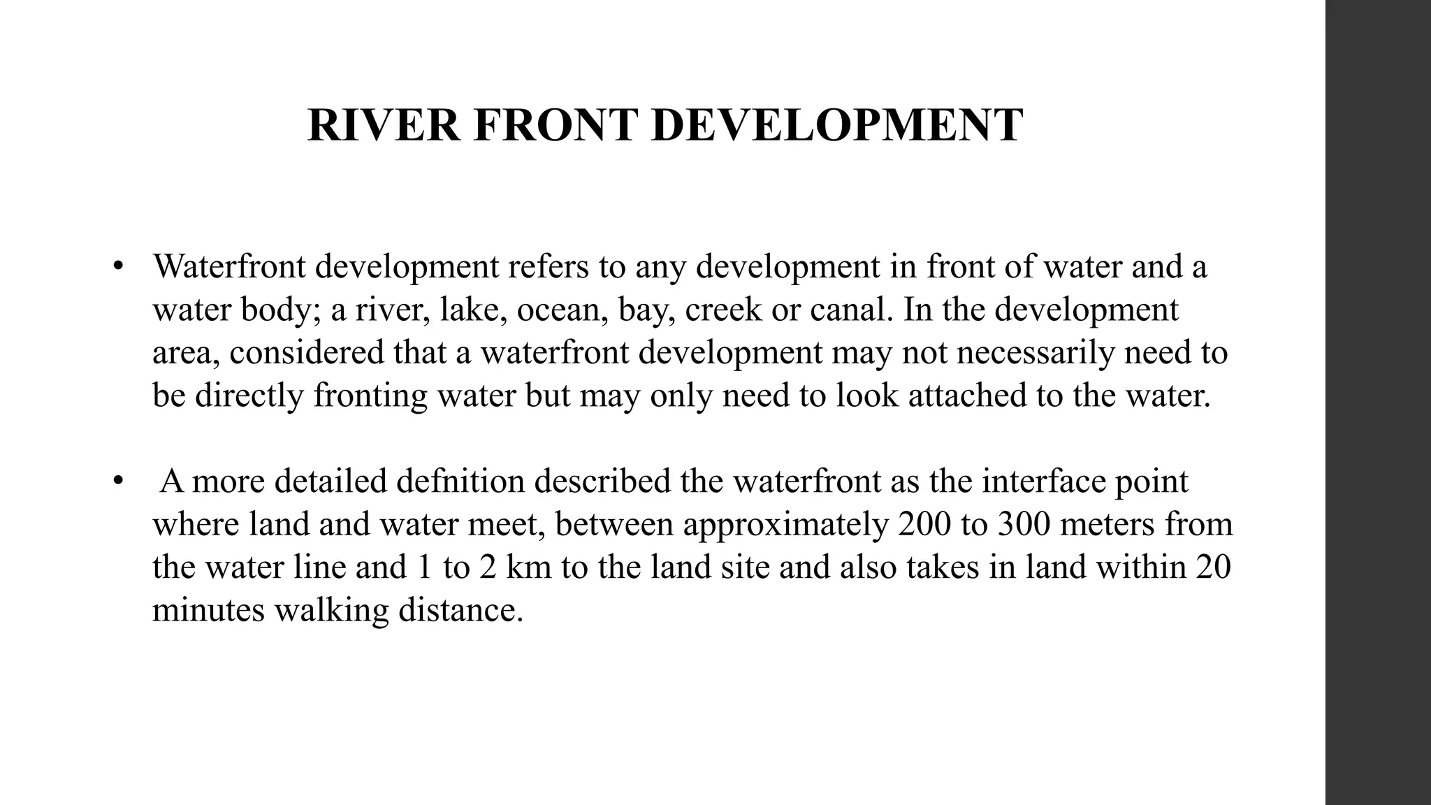 River front development | PPTX