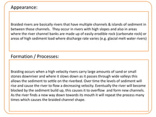 River landforms - braiding | PPTX