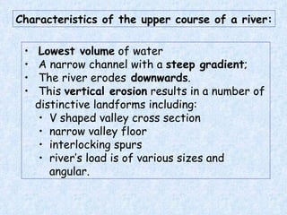 River landforms in the upper course | PPT