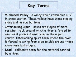 River landforms in the upper course | PPT