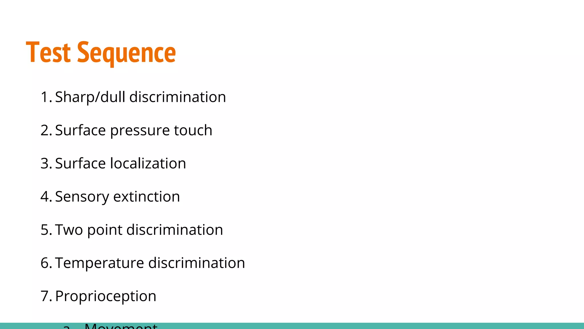 Rivermead Assessment of Somatosensory Performance | PPTX