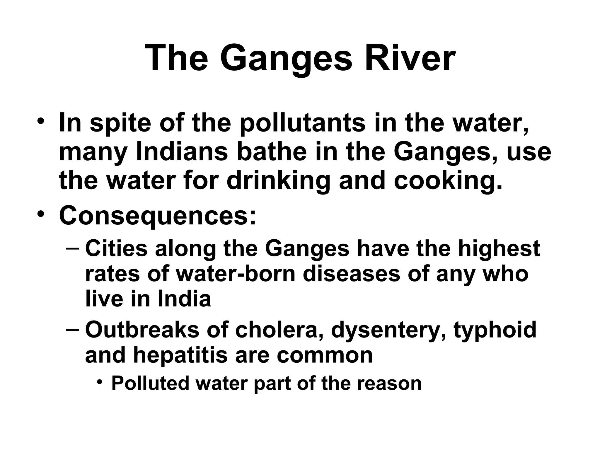 Pollution of the Ganges and Yangtze | PPT