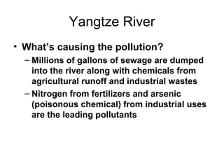 Pollution of the Ganges and Yangtze | PPT | Geography | Science