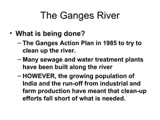 Pollution of the Ganges and Yangtze | PPT | Geography | Science