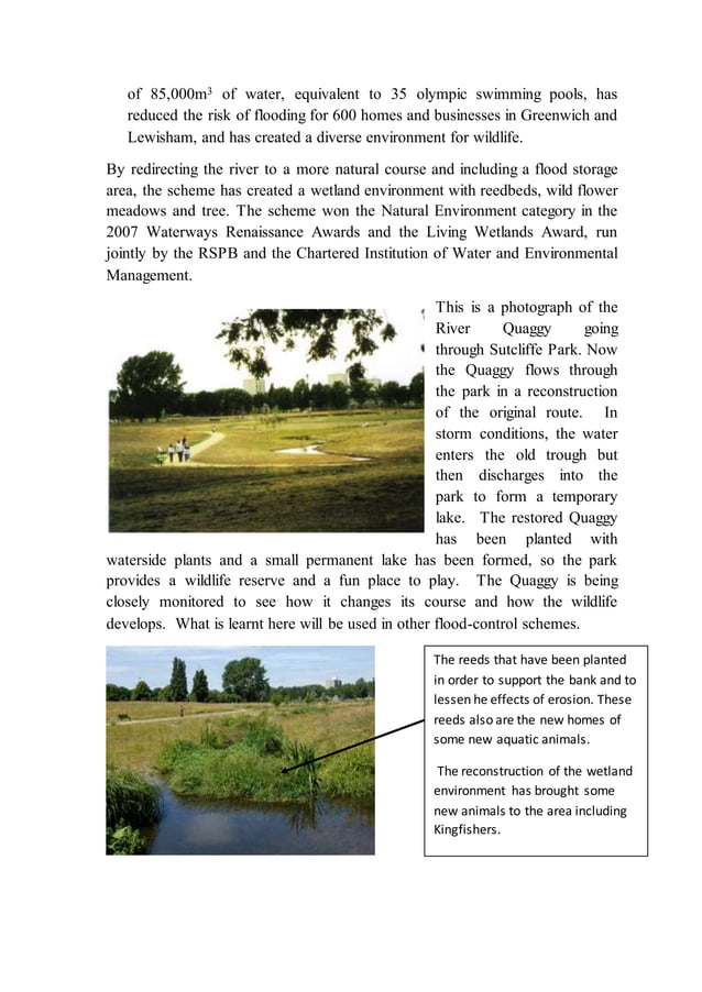 Soft engineering case study:River quaggy | DOCX | Civil Engineering ...