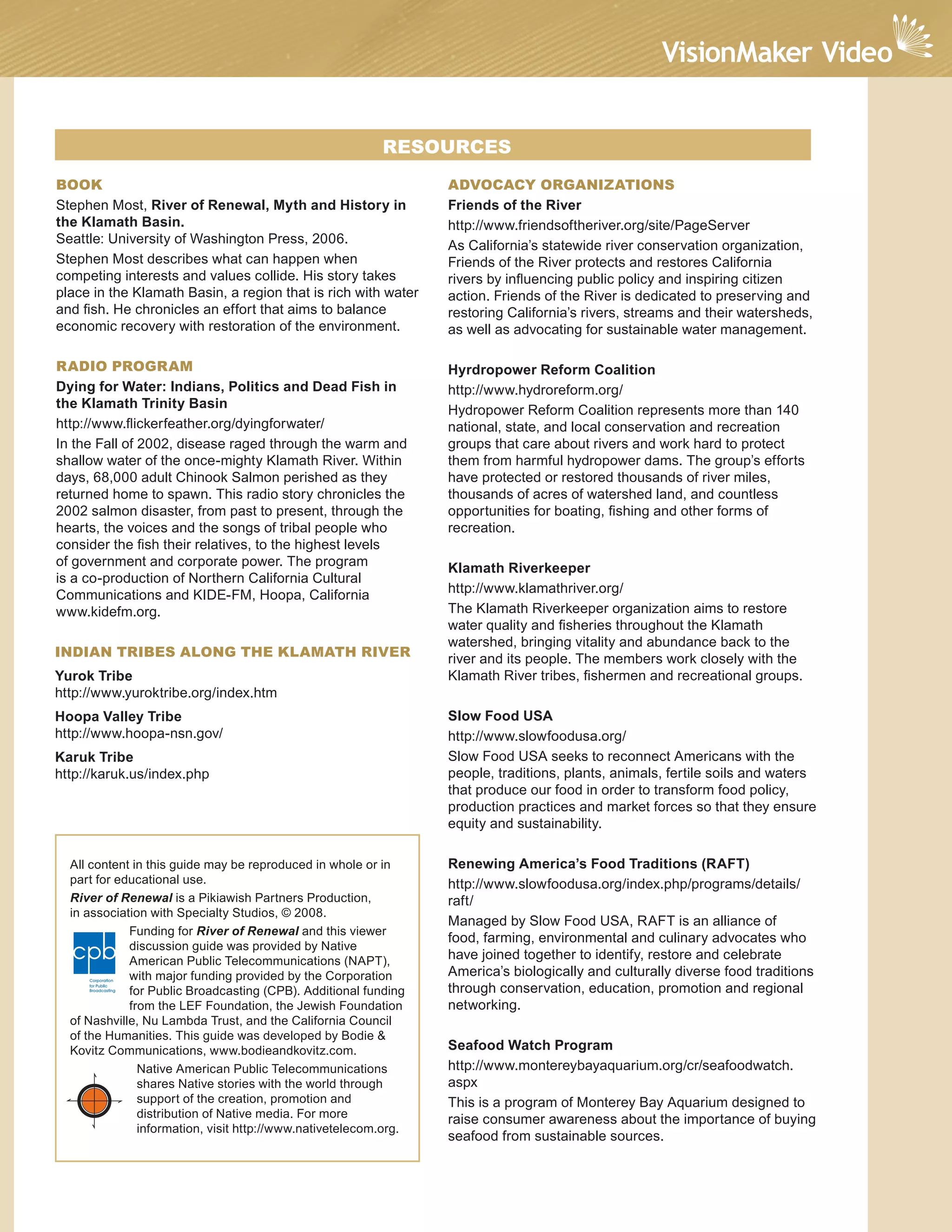 River of Renewal Viewer Discussion Guide | PDF