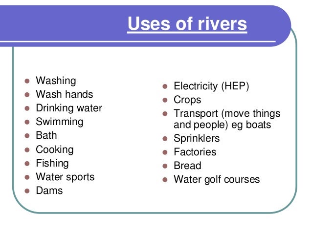 Uses of Rivers