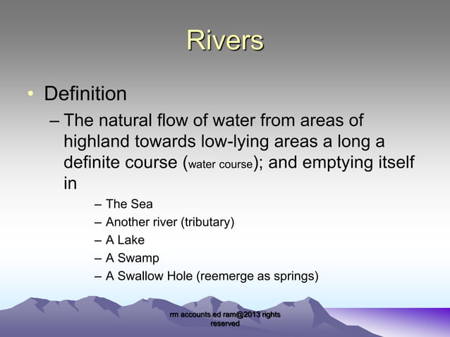 Rivers CSEC Geography | PDF