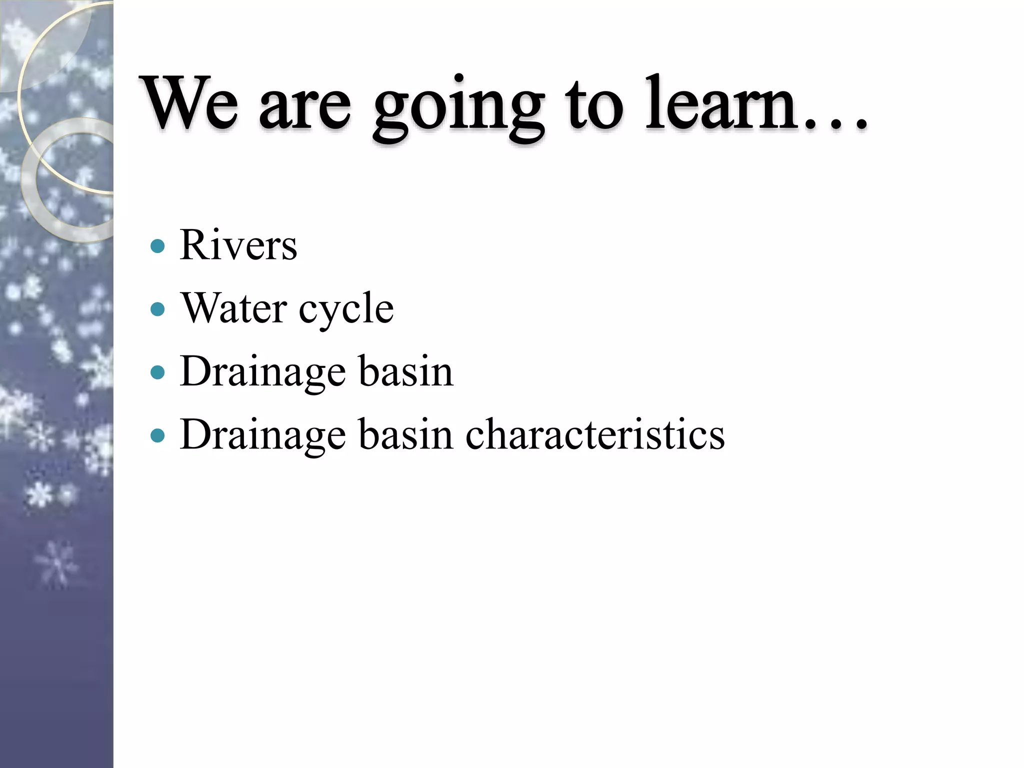 Rivers and drainage basins n | PPTX