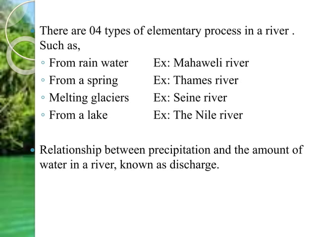 Rivers and drainage basins n | PPTX | Geography | Science