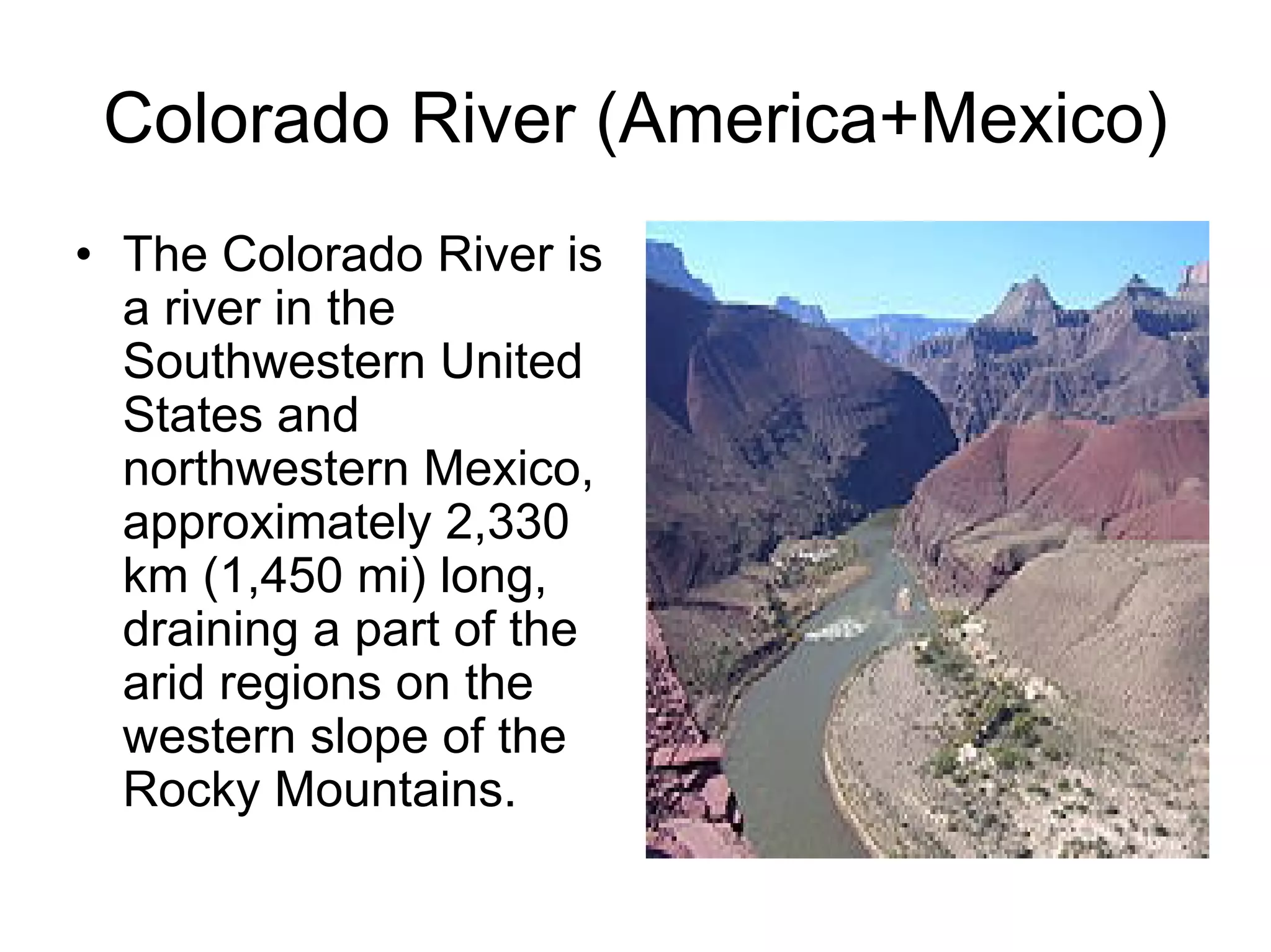 Rivers and lakes of the world | PDF