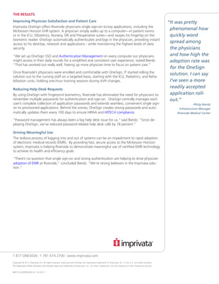 Riverside Medical Center Success Story | PDF | Internet | Computing